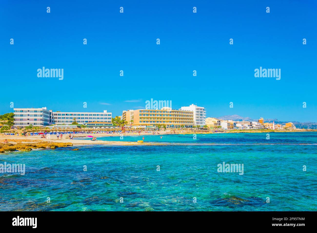 Seaside of Can Picafort at Mallorca, Spain Stock Photo - Alamy