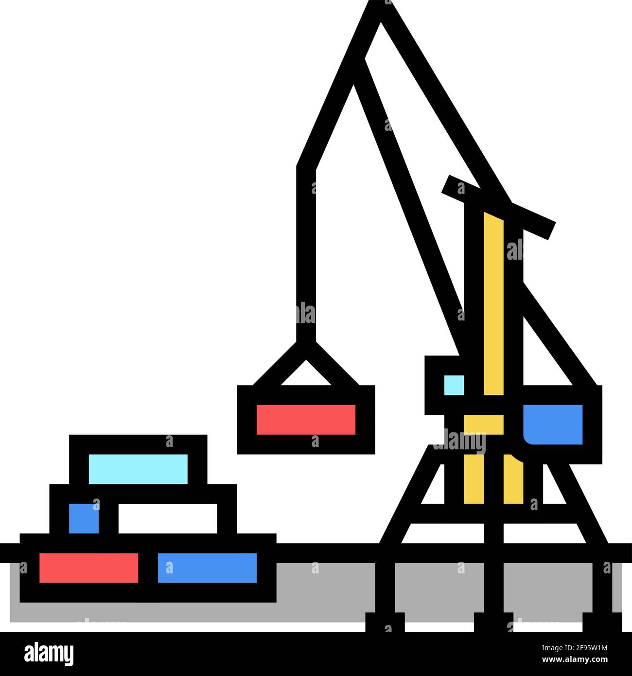 container loader port equipment color icon vector illustration Stock ...