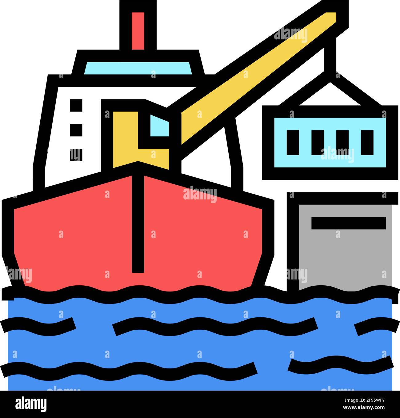 ship crane color icon vector illustration Stock Vector Image & Art - Alamy