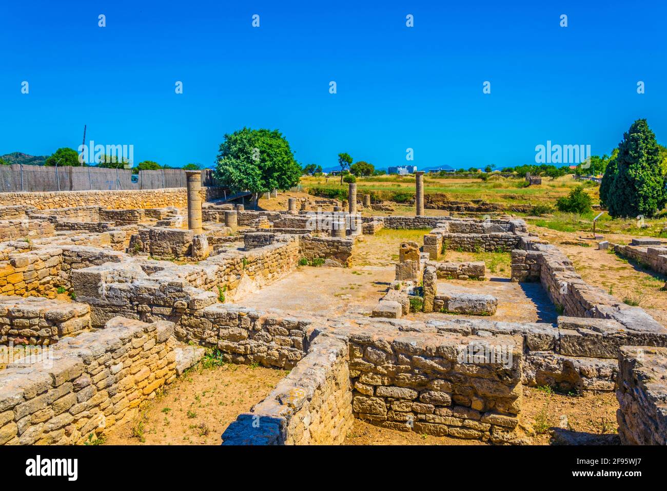 Roman ruins of Pollentia at Alcudia, Mallorca, Spain Stock Photo - Alamy