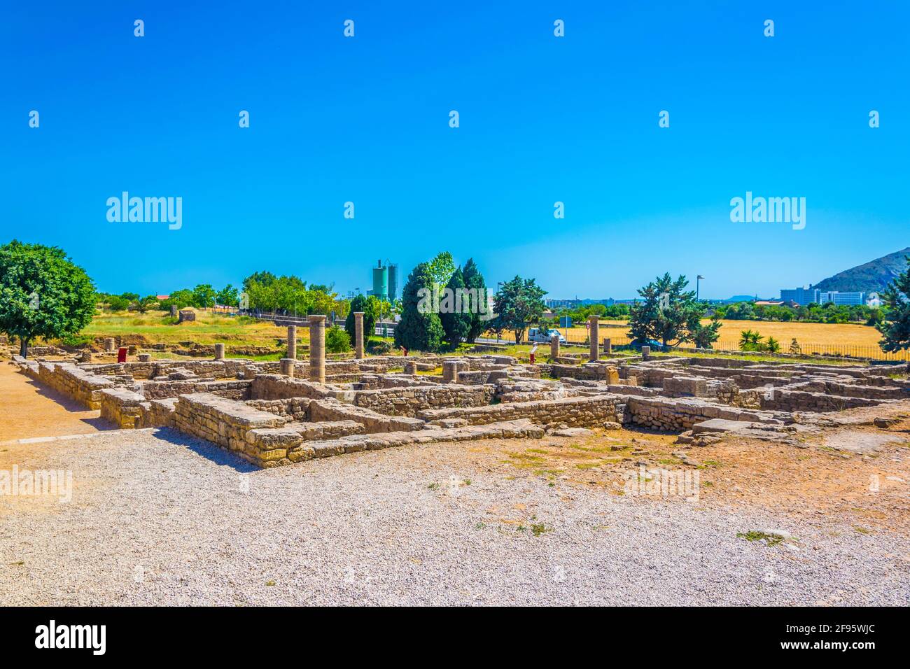 Roman ruins of Pollentia at Alcudia, Mallorca, Spain Stock Photo - Alamy