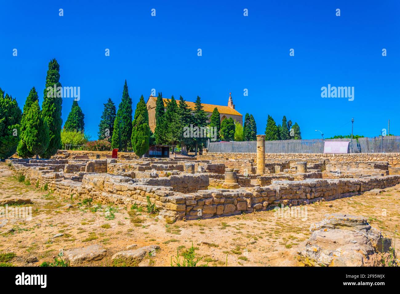 Roman ruins of Pollentia at Alcudia, Mallorca, Spain Stock Photo - Alamy