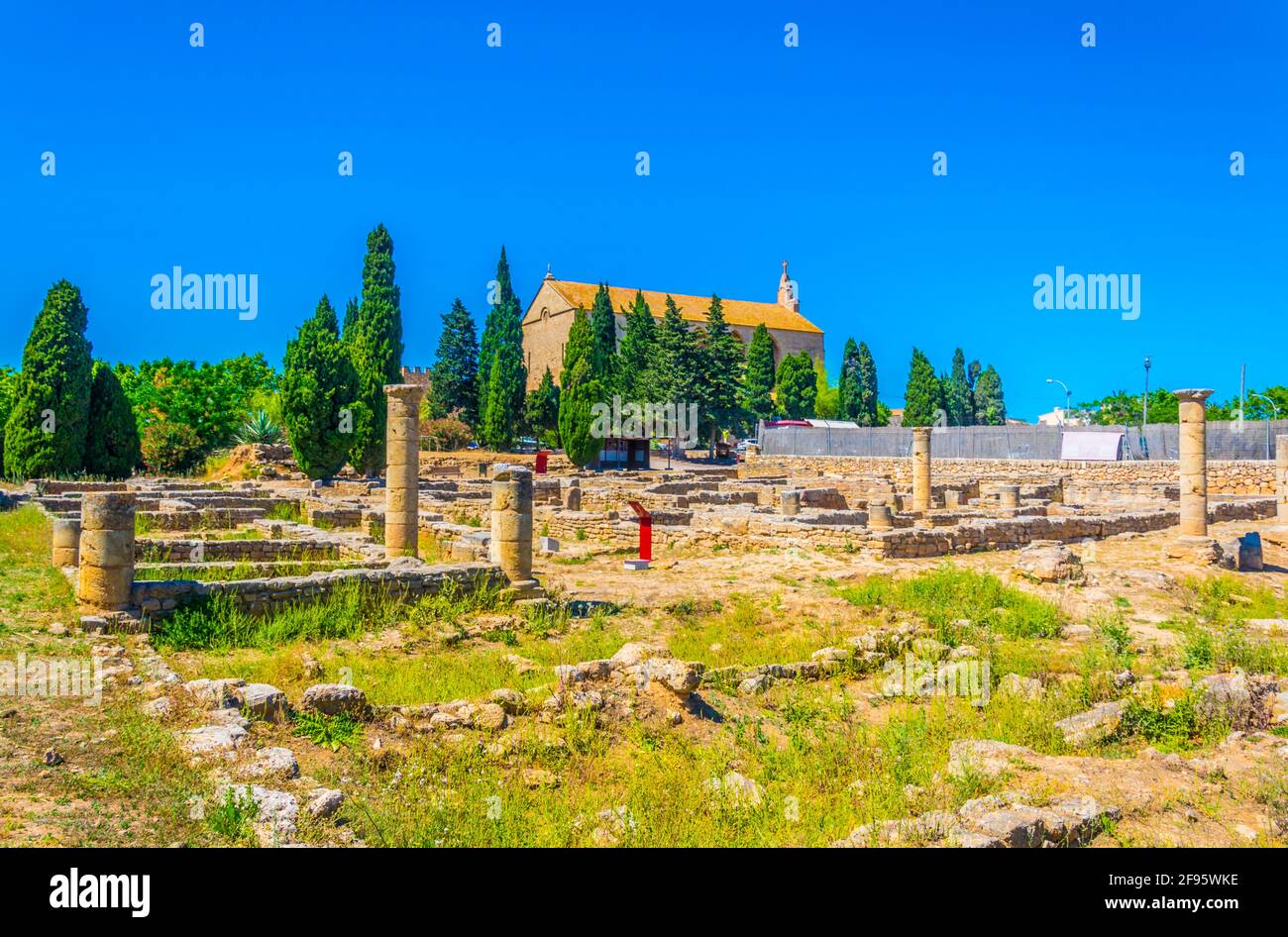 Roman ruins of Pollentia at Alcudia, Mallorca, Spain Stock Photo - Alamy
