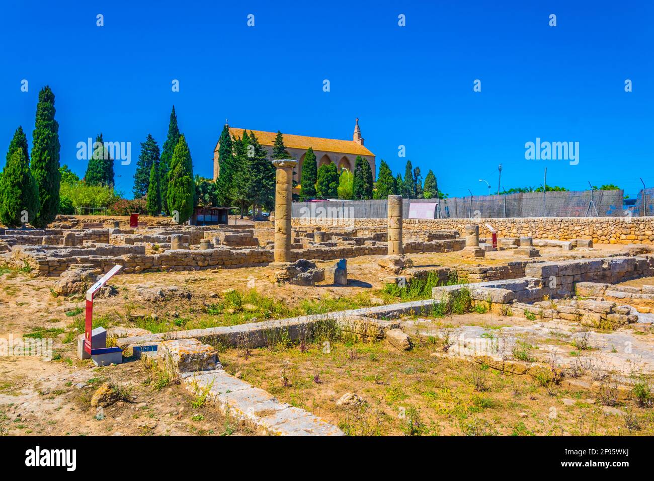 Roman ruins of Pollentia at Alcudia, Mallorca, Spain Stock Photo - Alamy