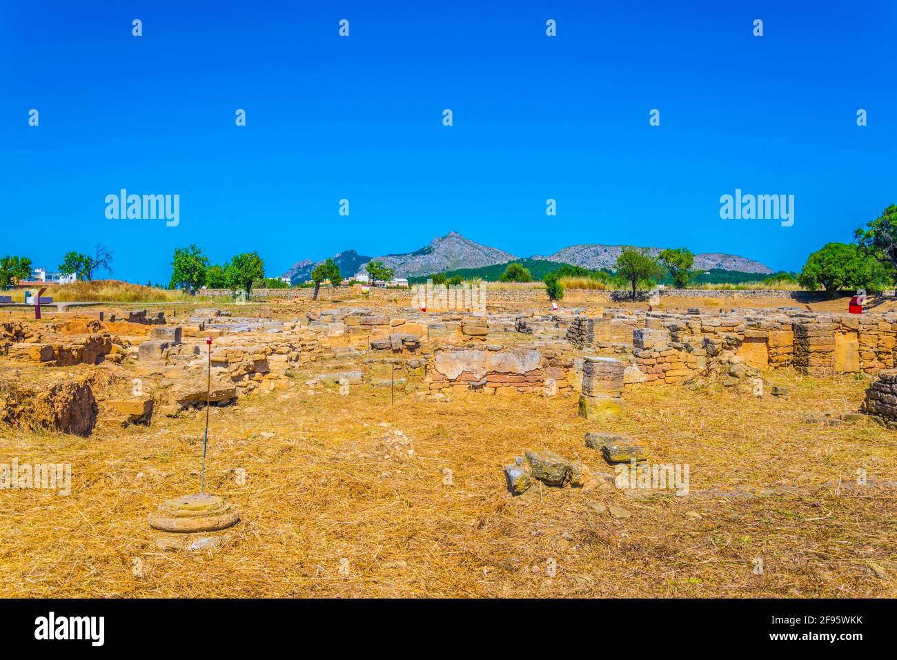Roman ruins of Pollentia at Alcudia, Mallorca, Spain Stock Photo - Alamy
