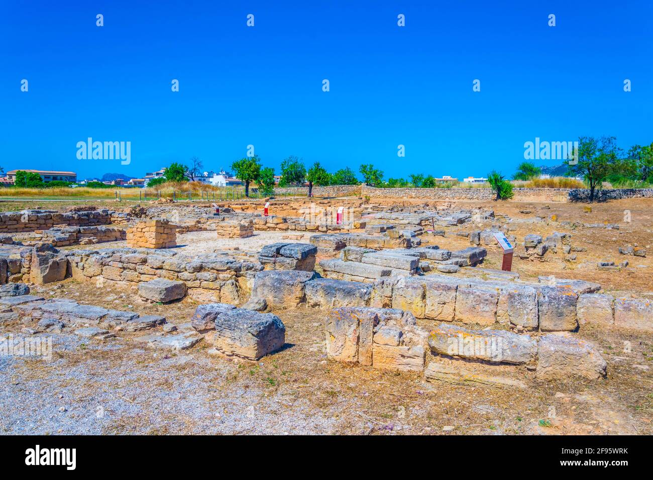 Roman ruins of Pollentia at Alcudia, Mallorca, Spain Stock Photo - Alamy