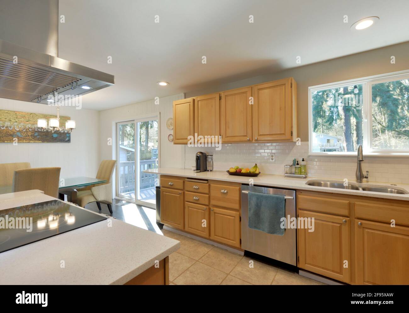 Modern residential kitchen interior Stock Photo - Alamy