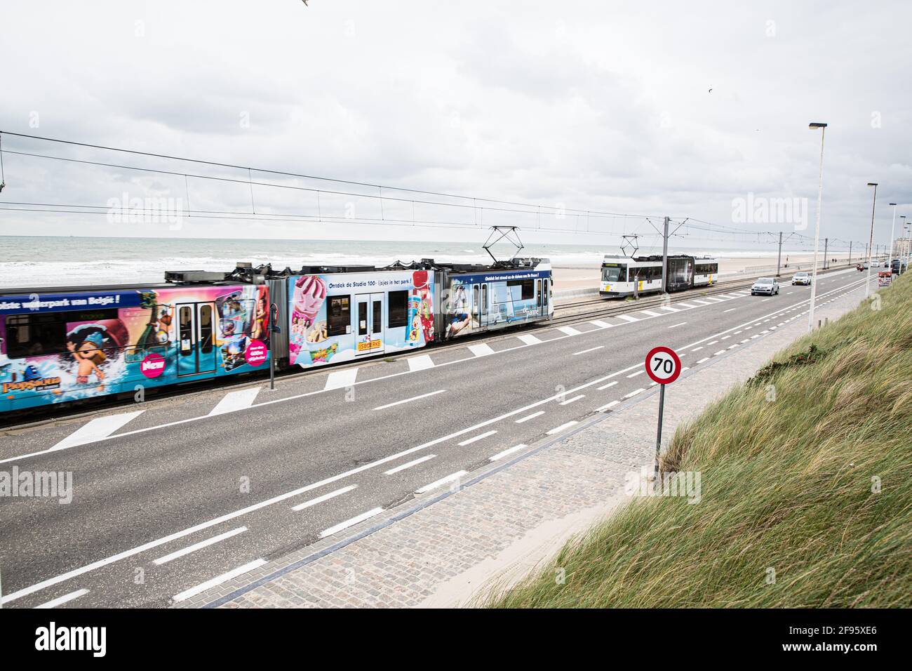Coastal Tram, Belgium Stock Photo - Alamy