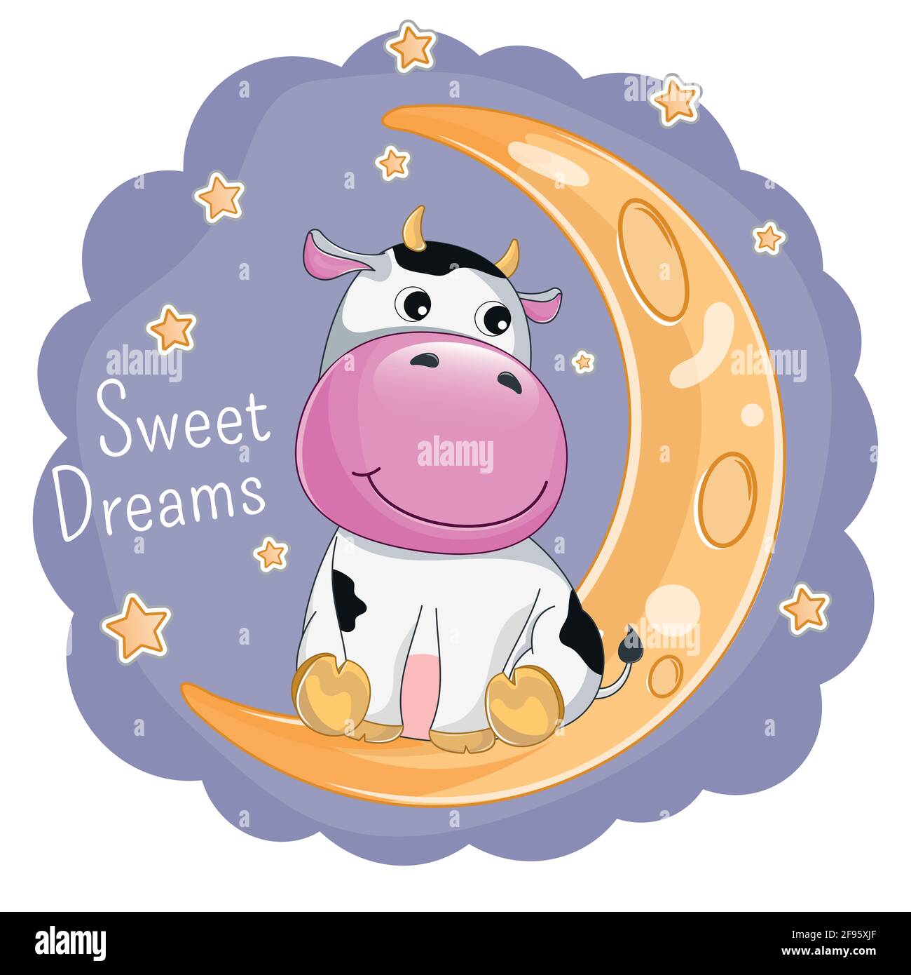 Cartoon Cow Jumping Over The Moon