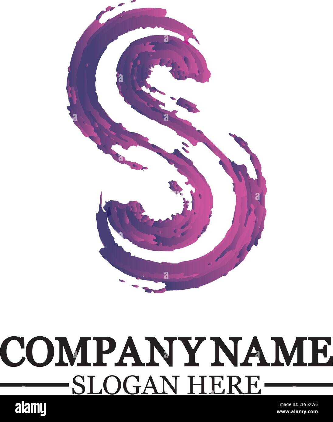 grunge letter S, vector design element,S grungy font, brush, logo ...