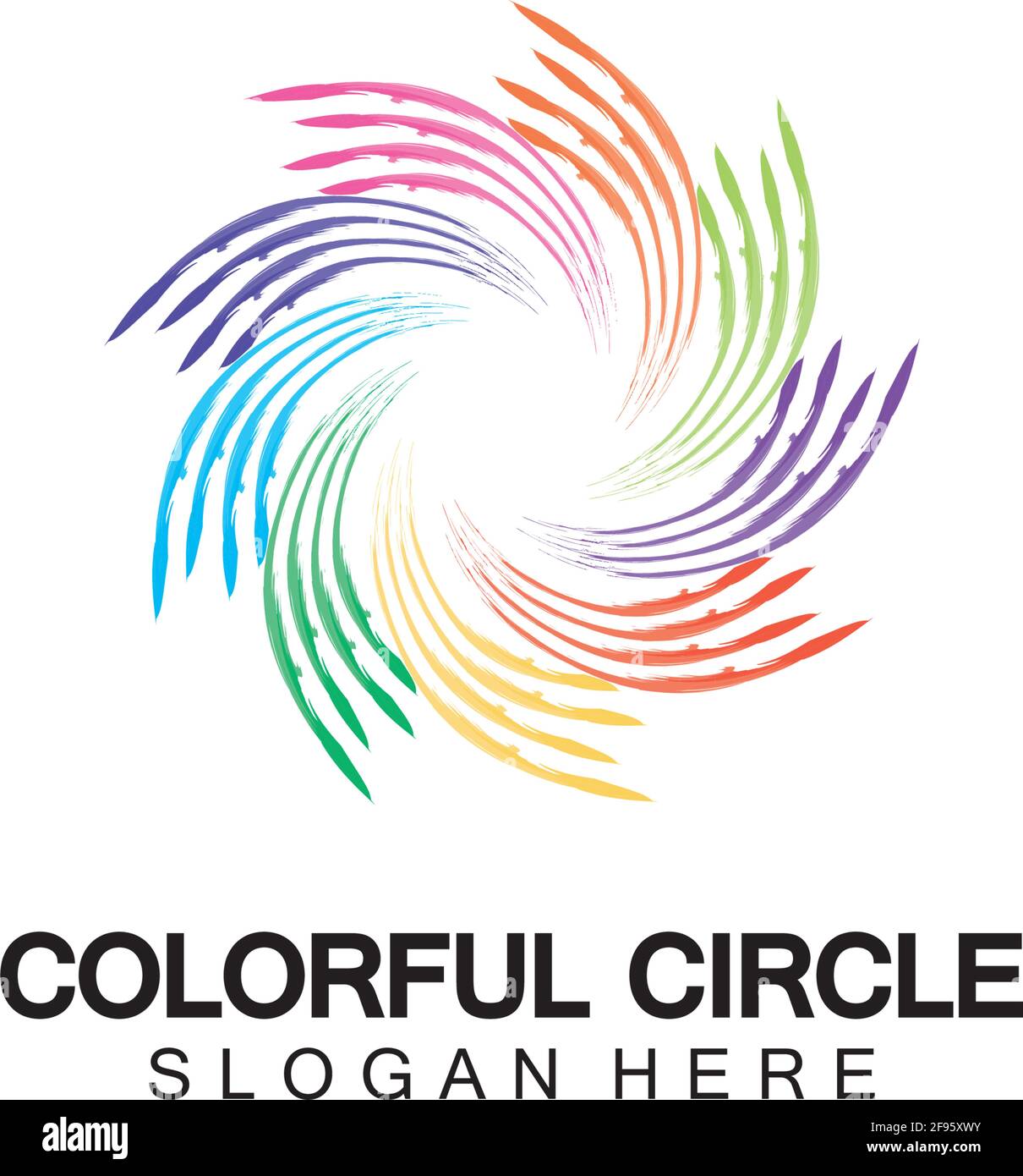 Abstract Colorful circle Logo design vector template. Modern template ...