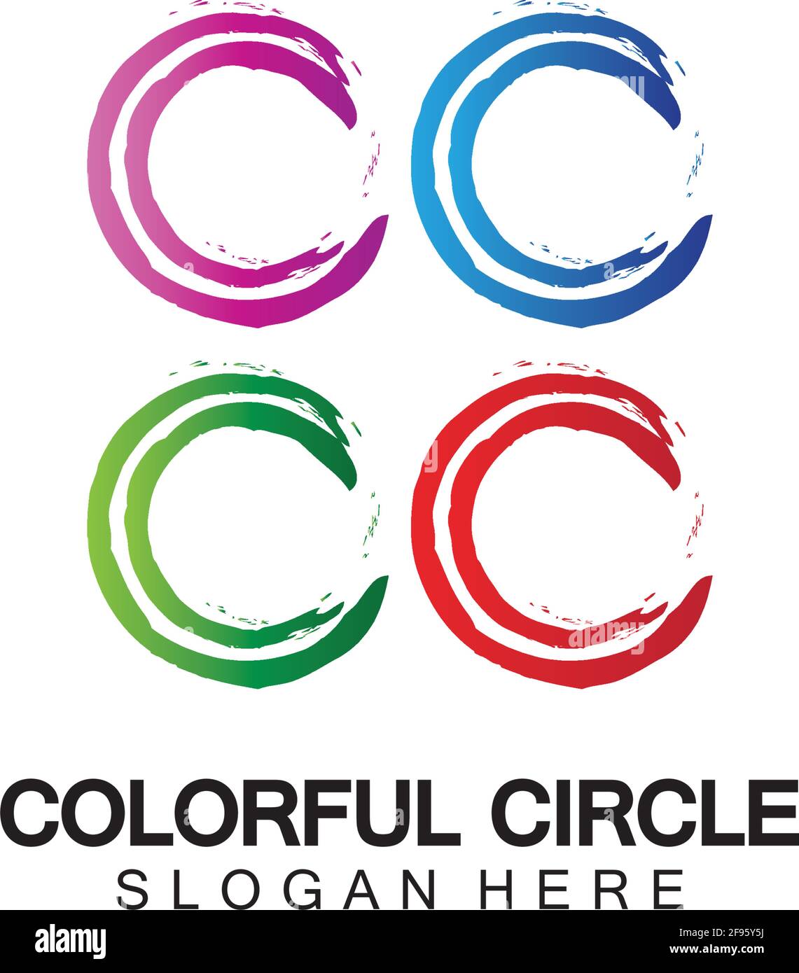 Abstract Colorful circle Logo design vector template. Modern template ...