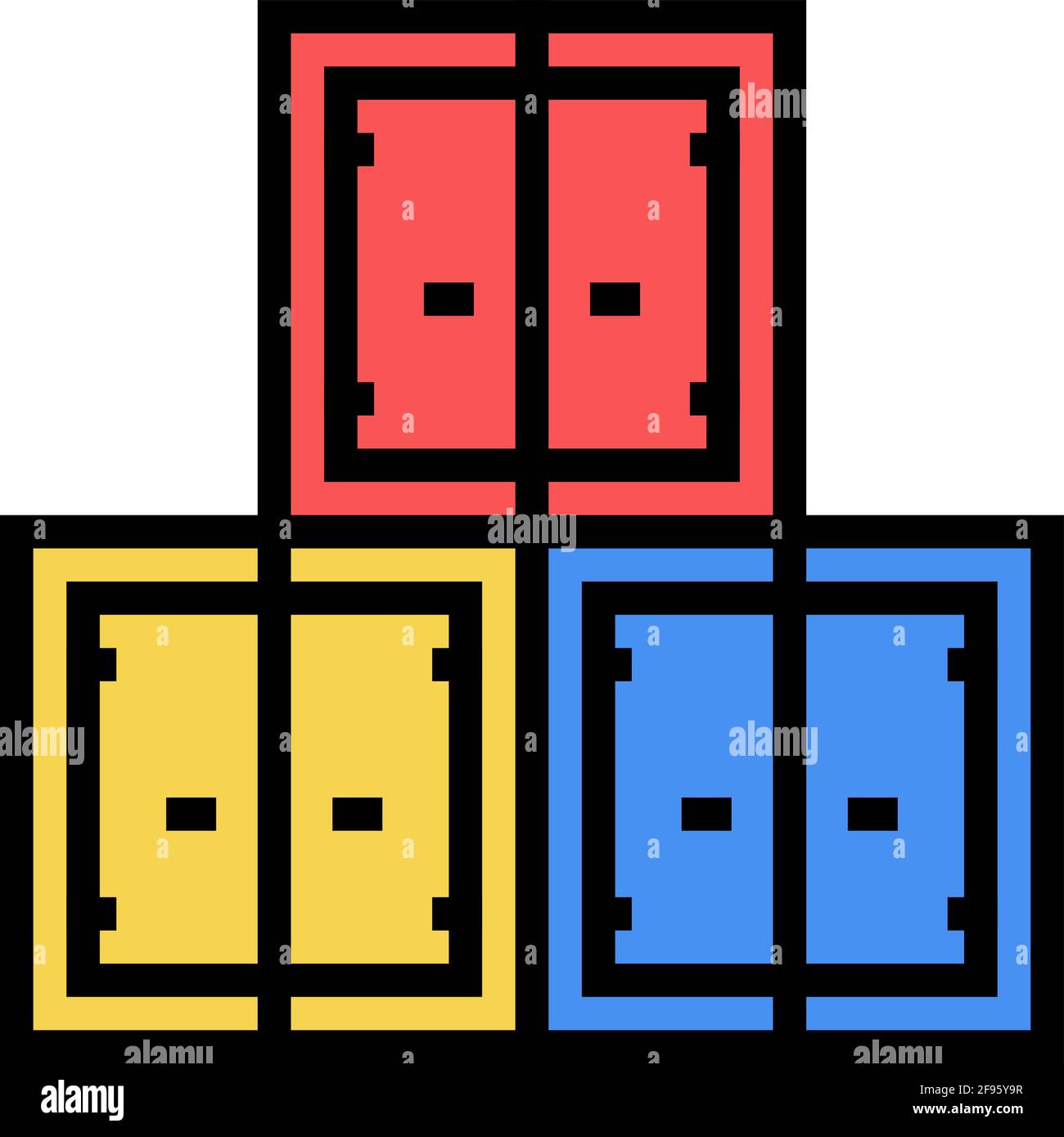 Container Stack Port Color Icon Vector Illustration Stock Vector Image And Art Alamy