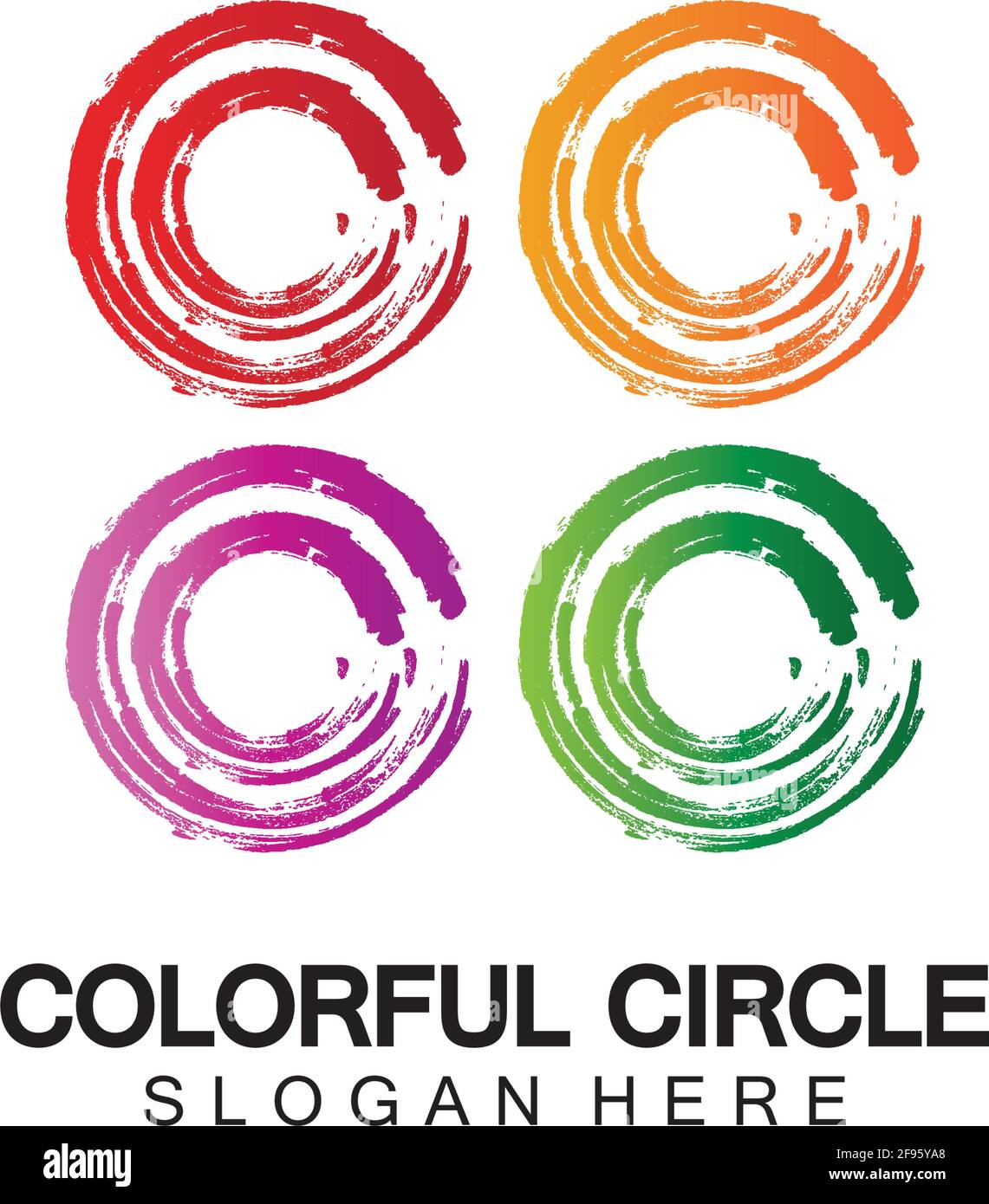Abstract Colorful circle Logo design vector template. Modern template ...