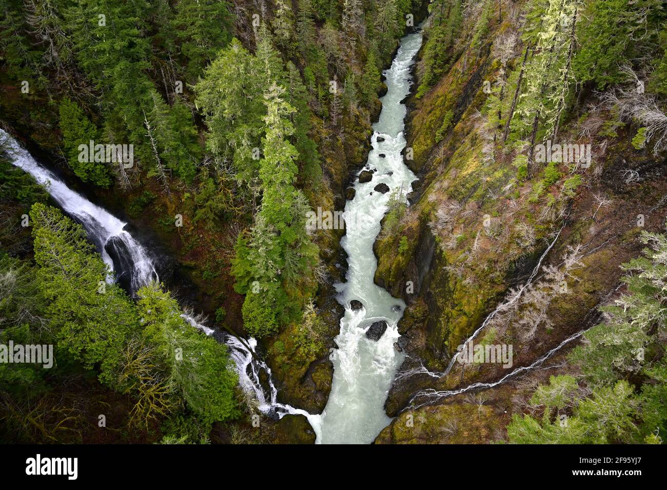 View of River Valley From Bridge Stock Photo - Alamy