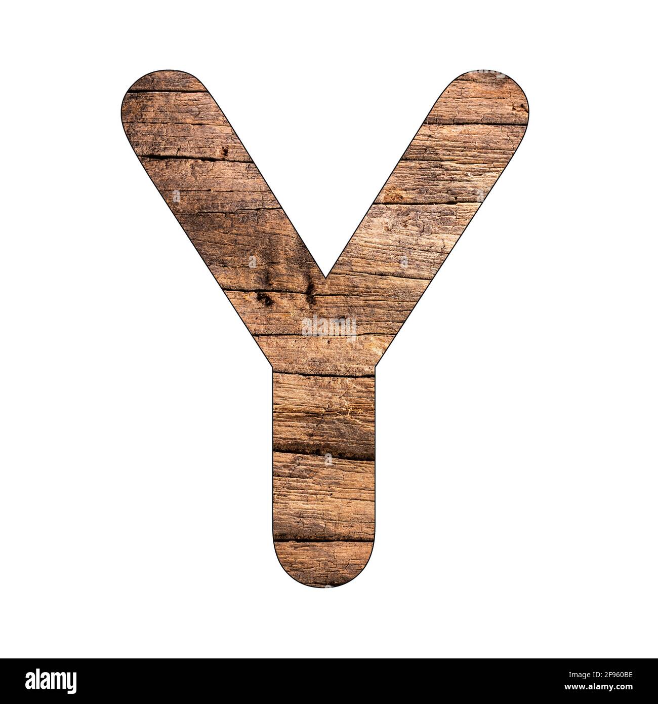 Y capital Letter of the Alphabet - Rustic Wood Background Stock Photo ...