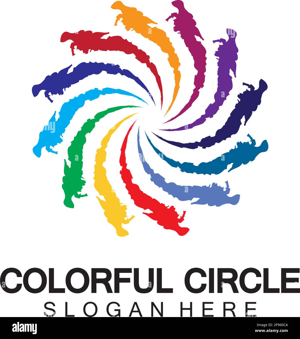 Abstract Colorful circle Logo design vector template. Modern template ...
