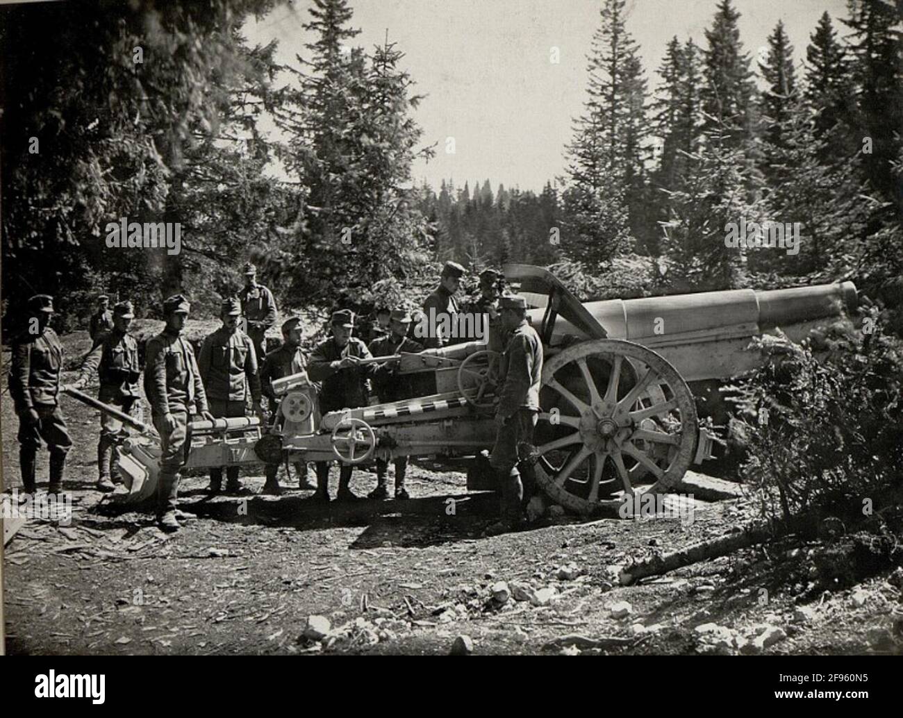 15 cm Howitzer M. 15 on Cost Alta. Recorded in May 1916 Stock Photo - Alamy