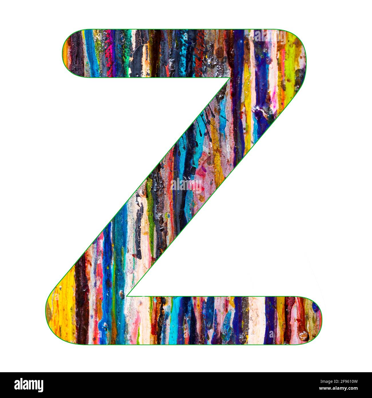 Alphabet letter Z - Colorful paint splatter background Stock Photo - Alamy