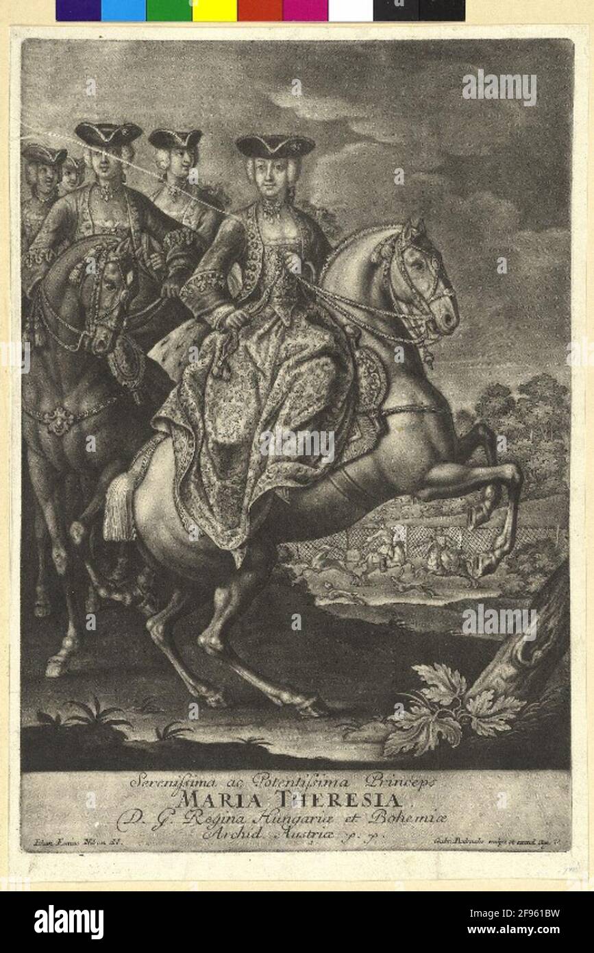 Maria Theresia, Roman-German Empress Riderbildnism Maria Theresias with ...
