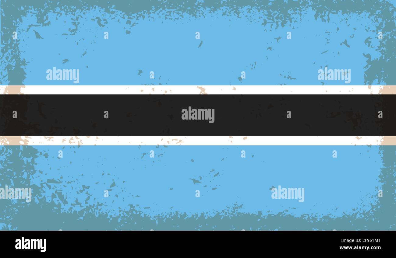 Botswana national flag created in grunge style Stock Vector Image & Art ...