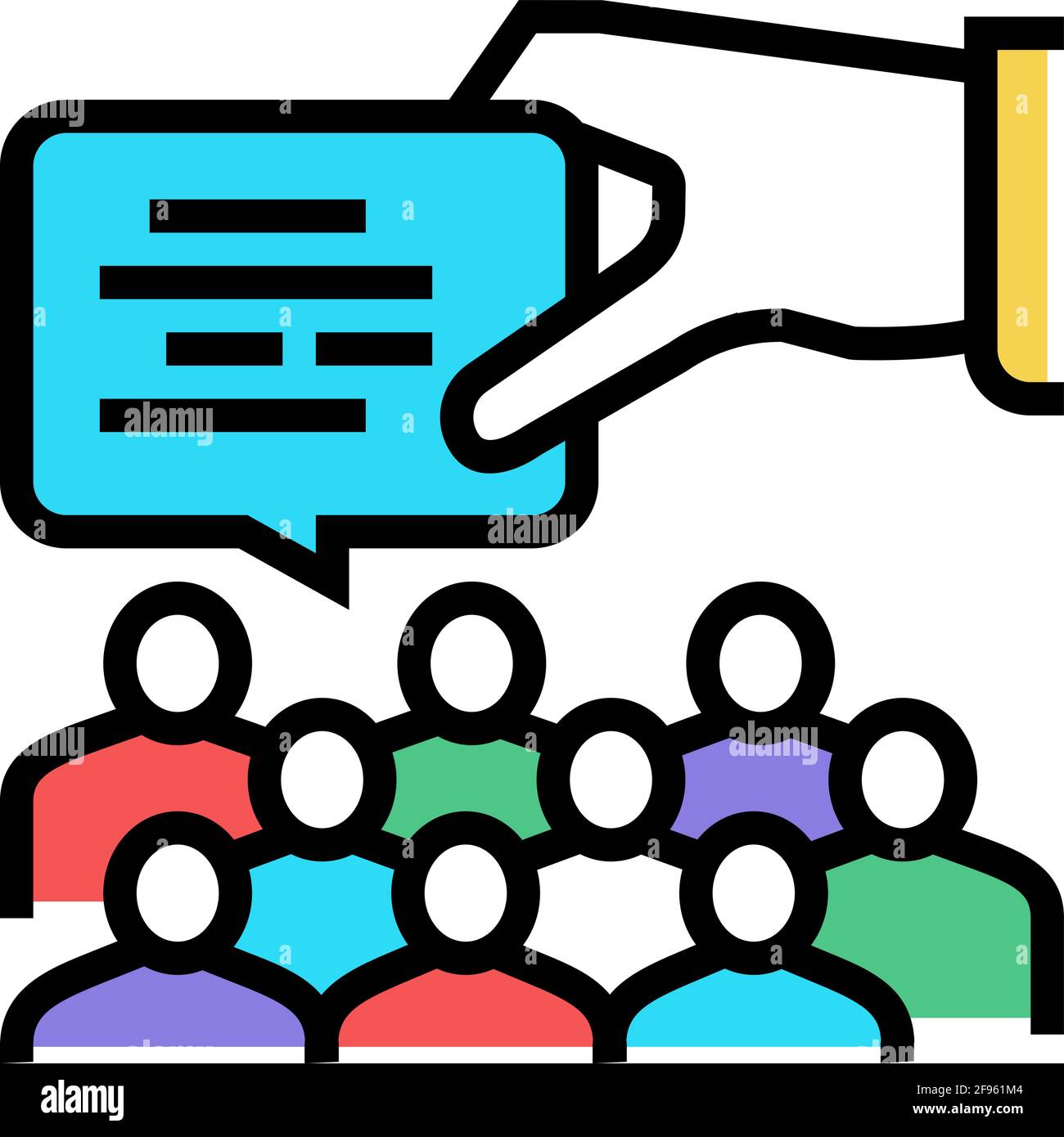 speech on forum color icon vector illustration Stock Vector Image & Art ...