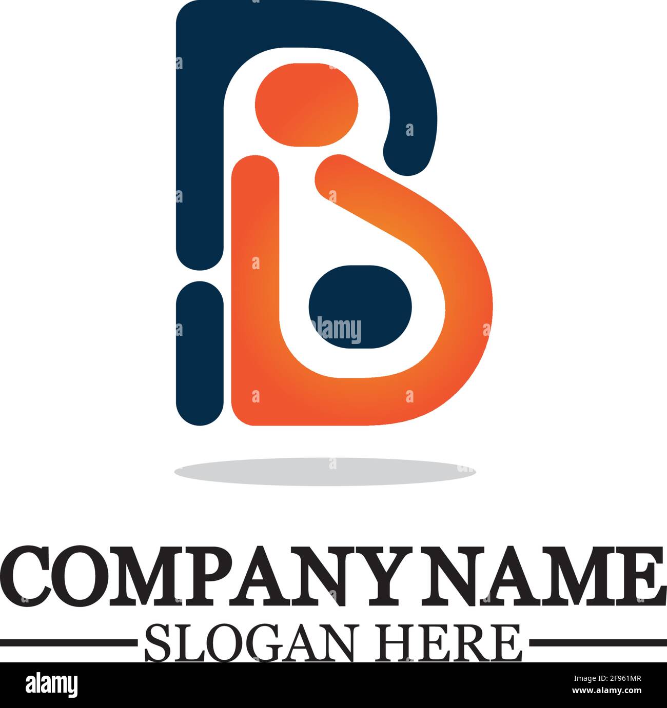 Abstract letter b logo vector. B logo symbol icon design template Stock ...