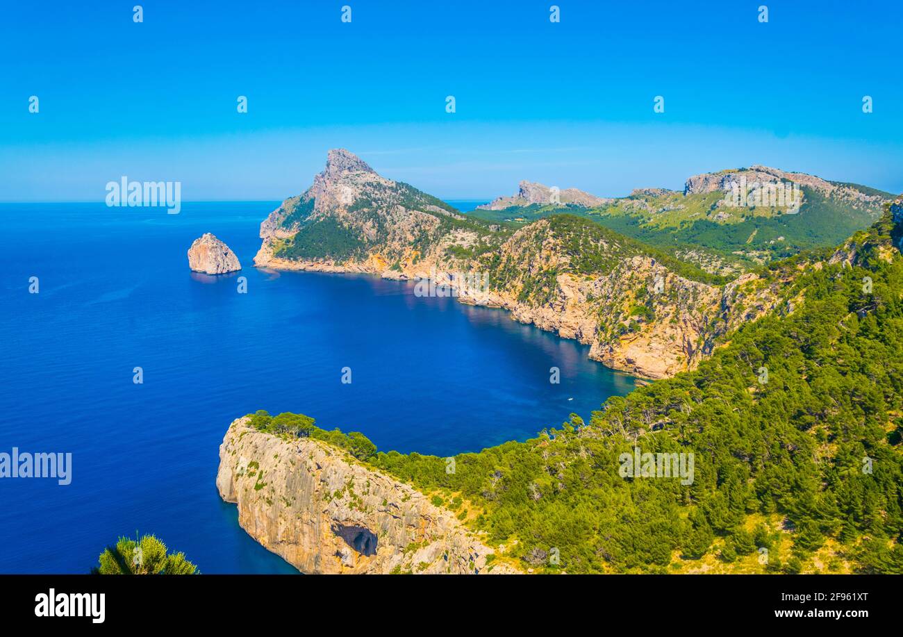 Es Colomer islet near cap formentor at Mallorca, Spain Stock Photo - Alamy
