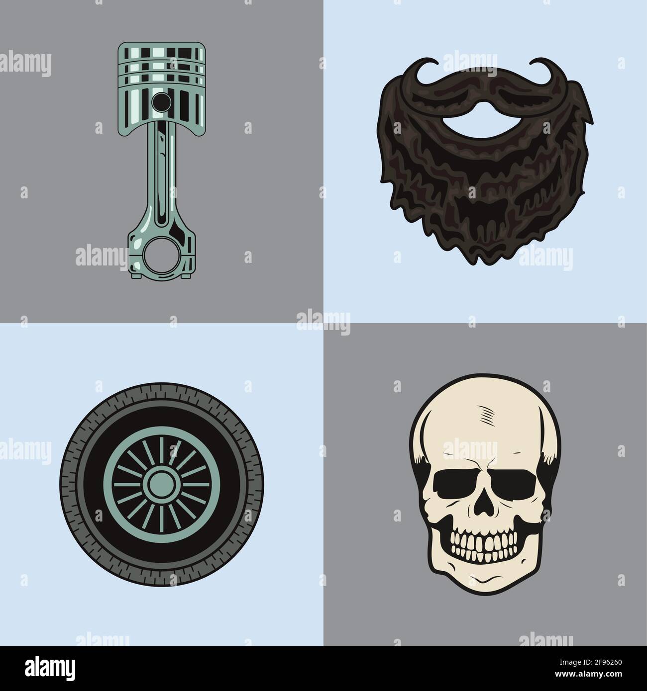 four biker patches Stock Vector Image & Art - Alamy