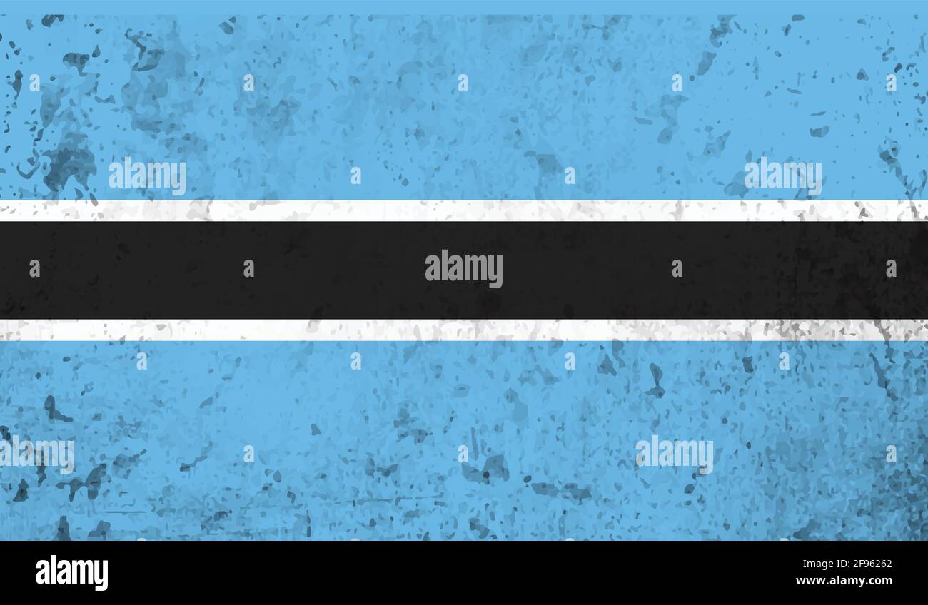 Botswana national flag created in grunge style Stock Vector Image & Art ...