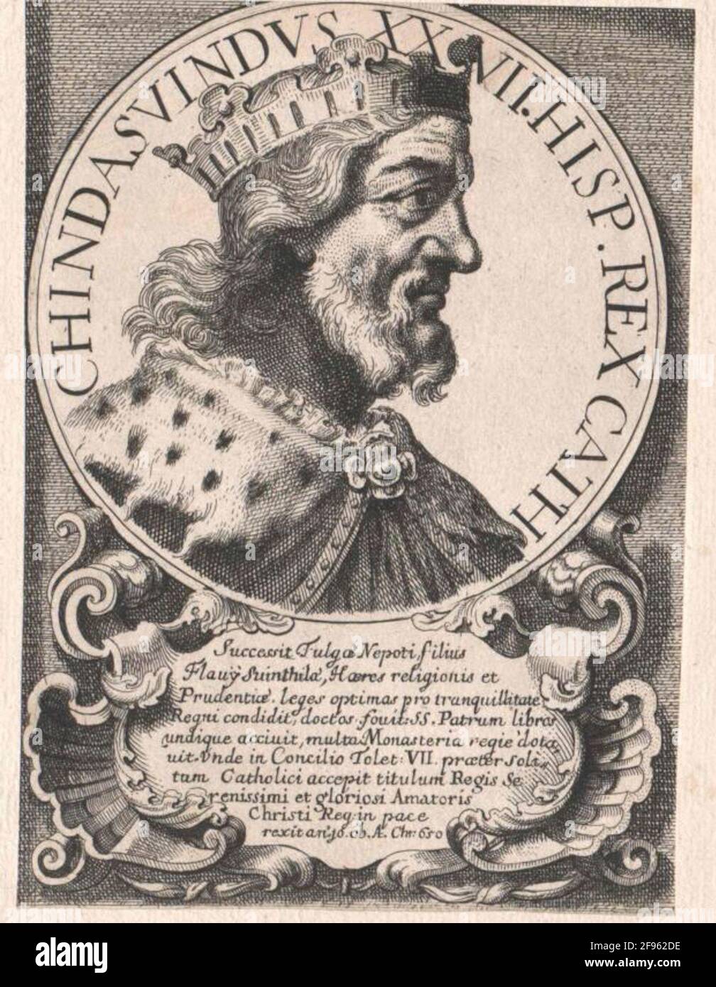 Chindaswinth, King of the Westgoten Stock Photo - Alamy