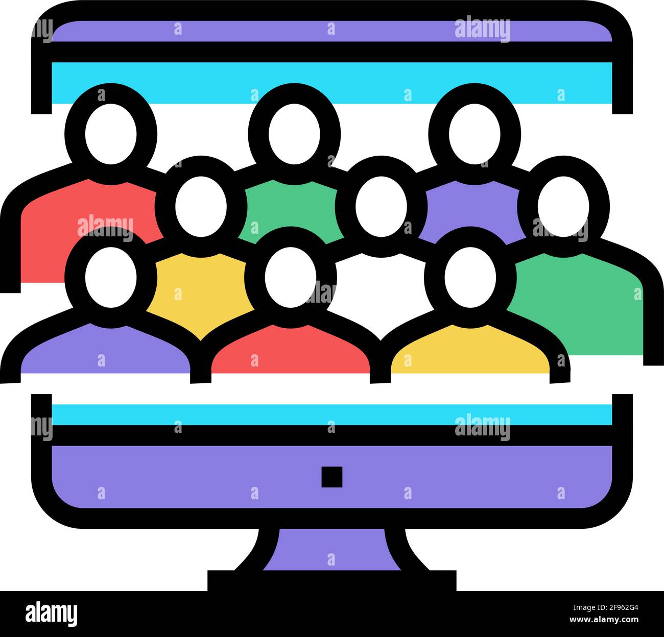 online forum color icon vector illustration Stock Vector Image & Art ...