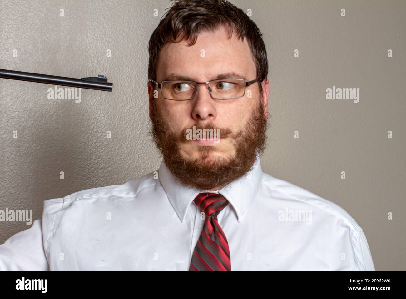 Man with gun to head business hi-res stock photography and images - Alamy