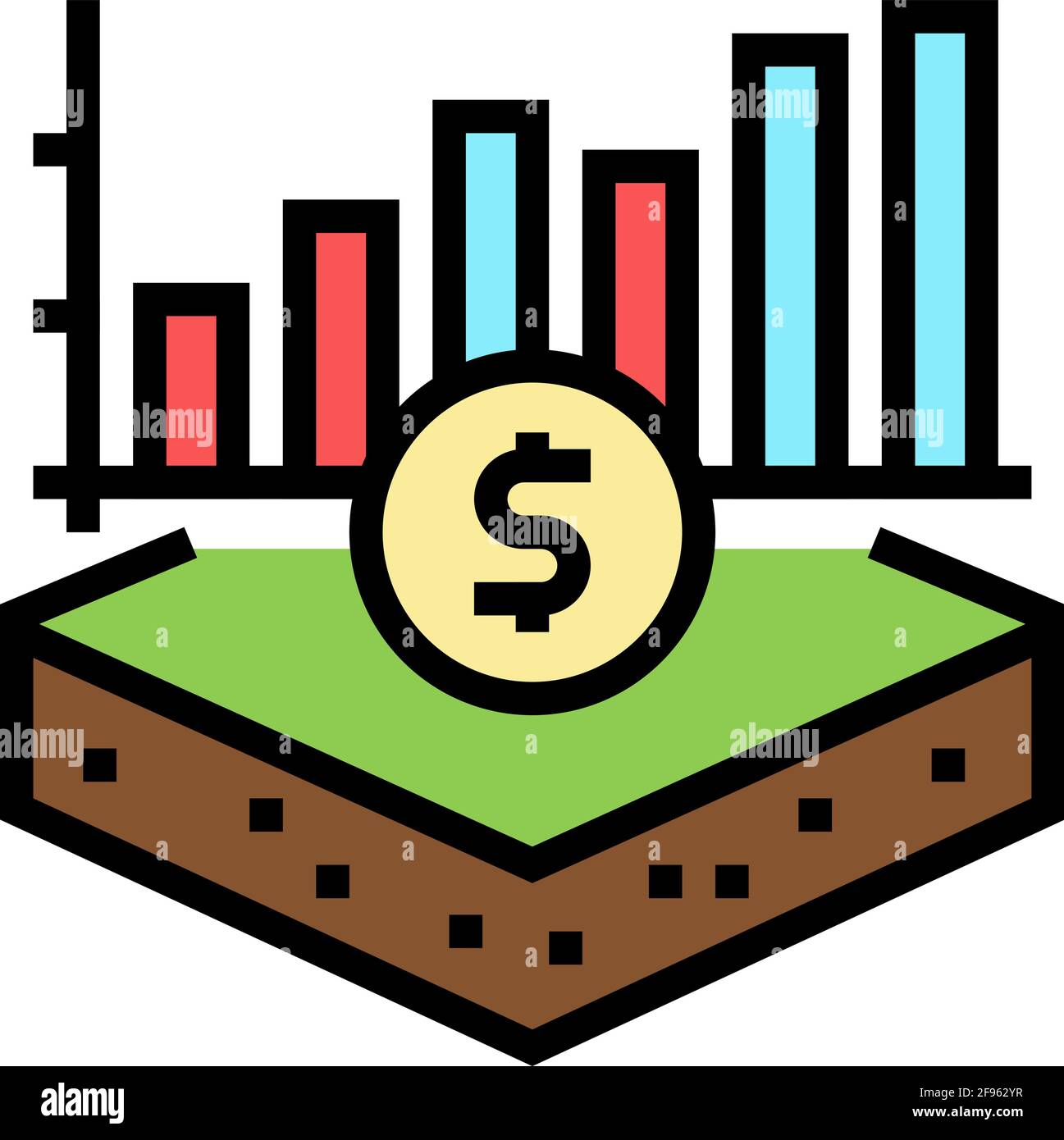 investment land color icon vector illustration Stock Vector Image & Art ...