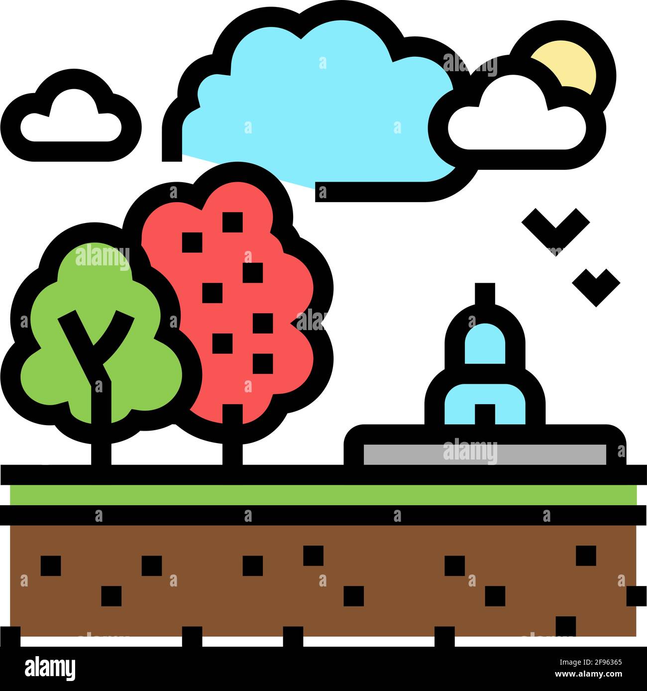 recreational land color icon vector illustration Stock Vector Image ...