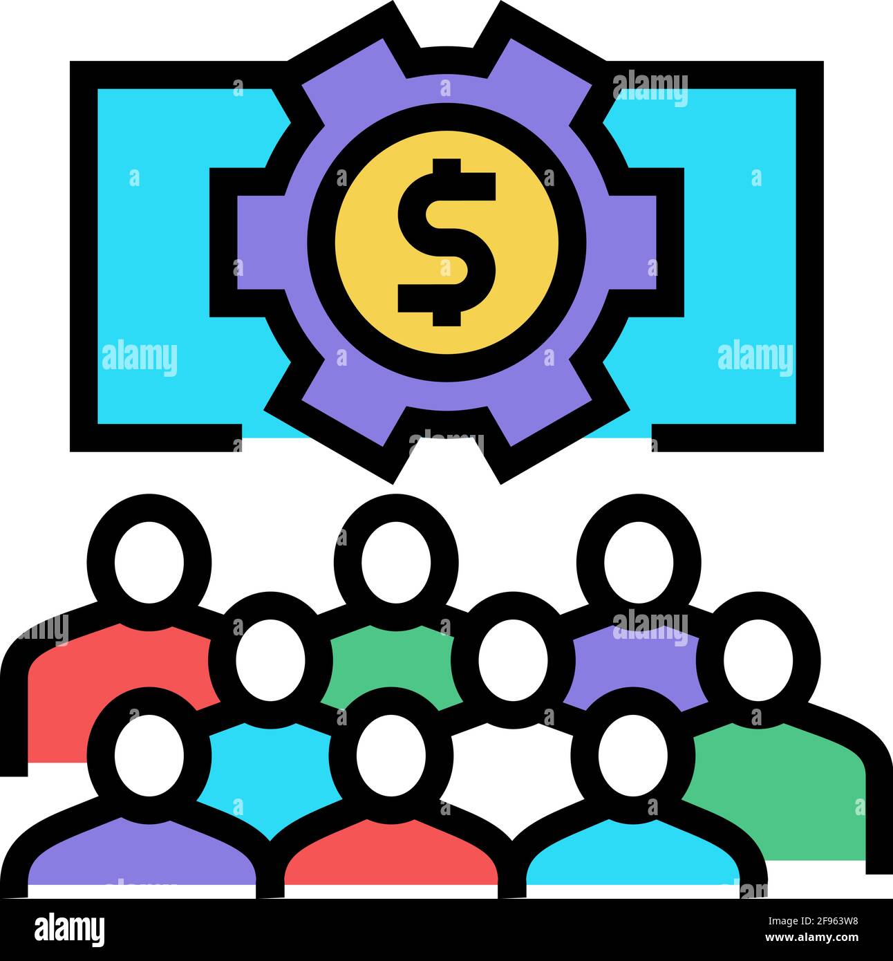 communication process on forum color icon vector illustration Stock ...