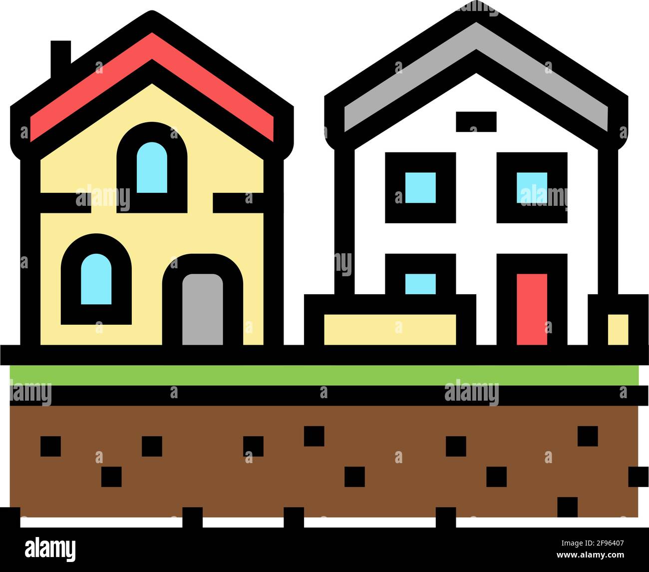 Industrial zone land color icon hi-res stock photography and images - Alamy
