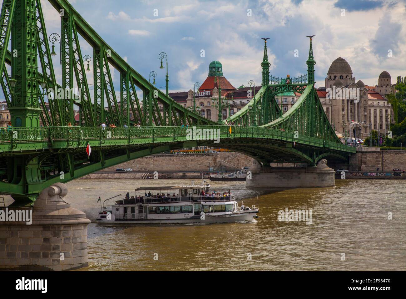 The most beautiful bridge in the capital of Hungary Stock Photo - Alamy