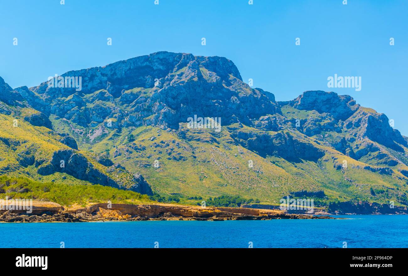 Mountain peaks at the Parque Natural de Levante Stock Photo - Alamy