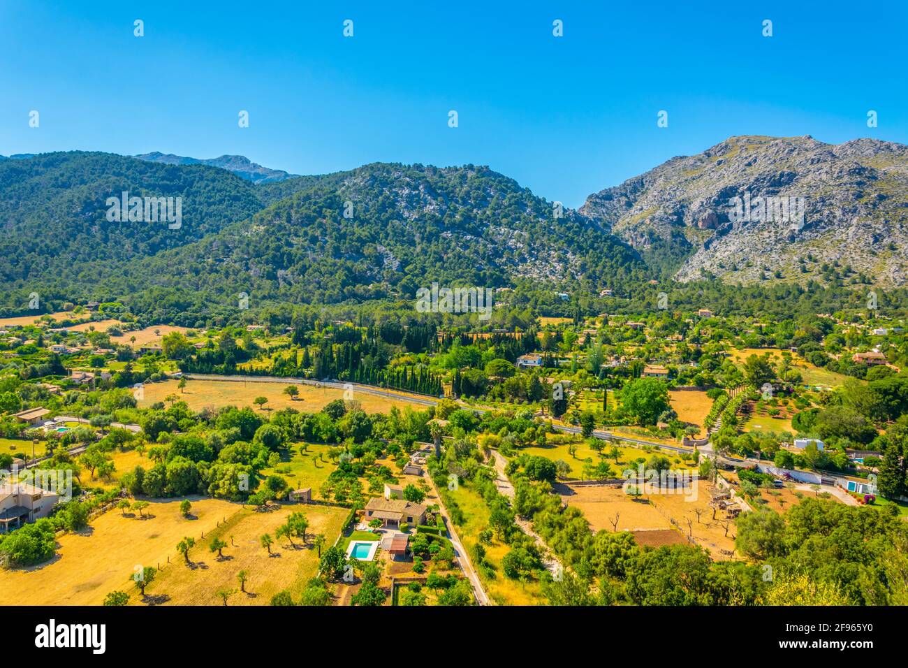 Landscape of Mallorca beneath Serra Tramuntana, Spain Stock Photo - Alamy