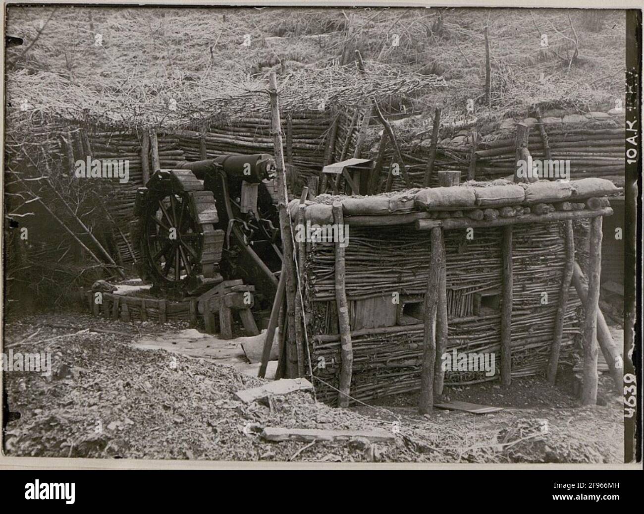 Italian artillery position in the flower basin Stock Photo - Alamy