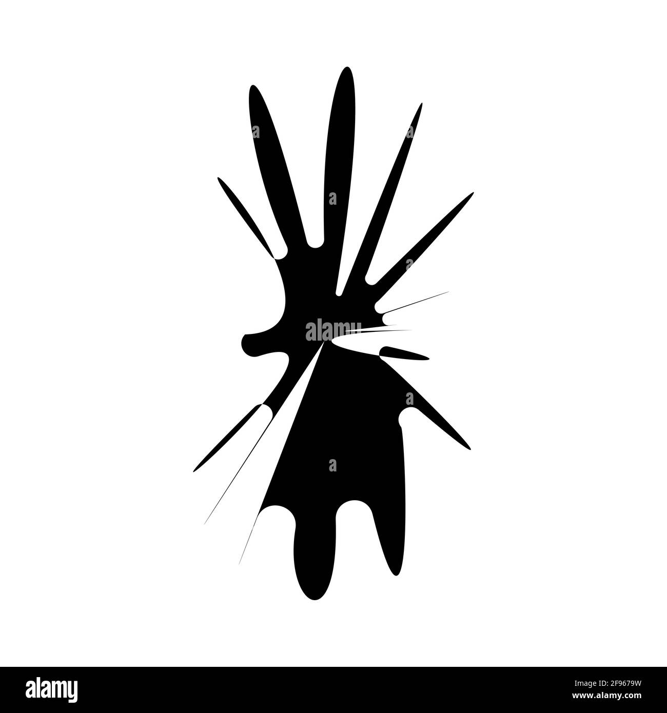 Strange Vector Shape isolated on white background. Geometric figure ...