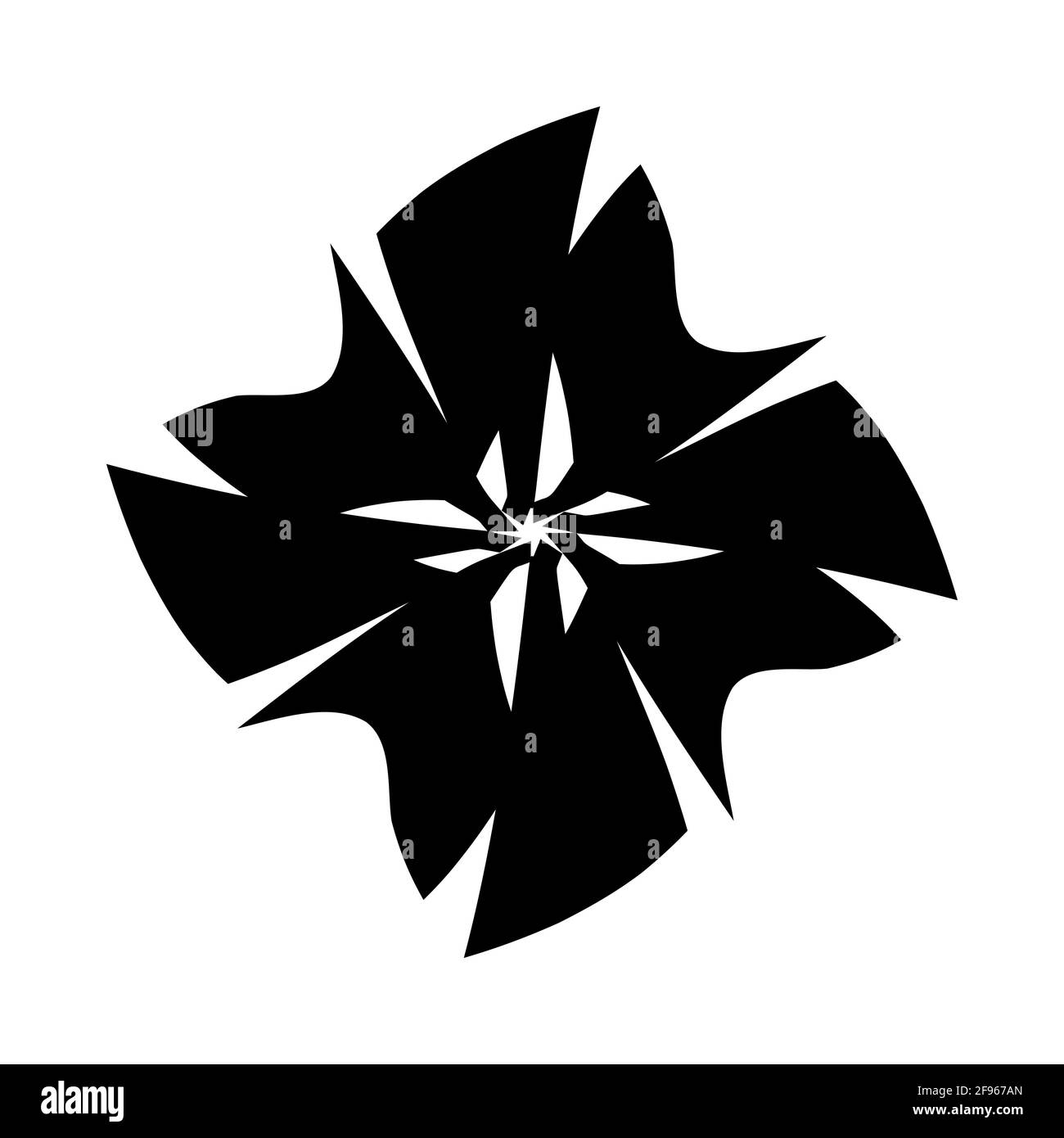 Strange Vector Shape isolated on white background. Geometric figure ...