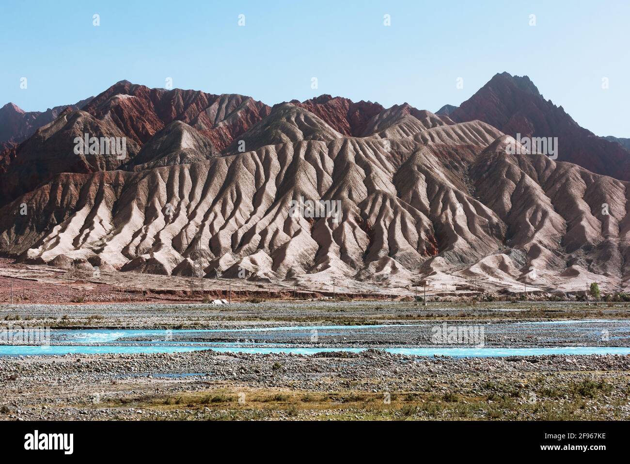 Eroded landscape and rock towers in Xinjiang, China Stock Photo - Alamy