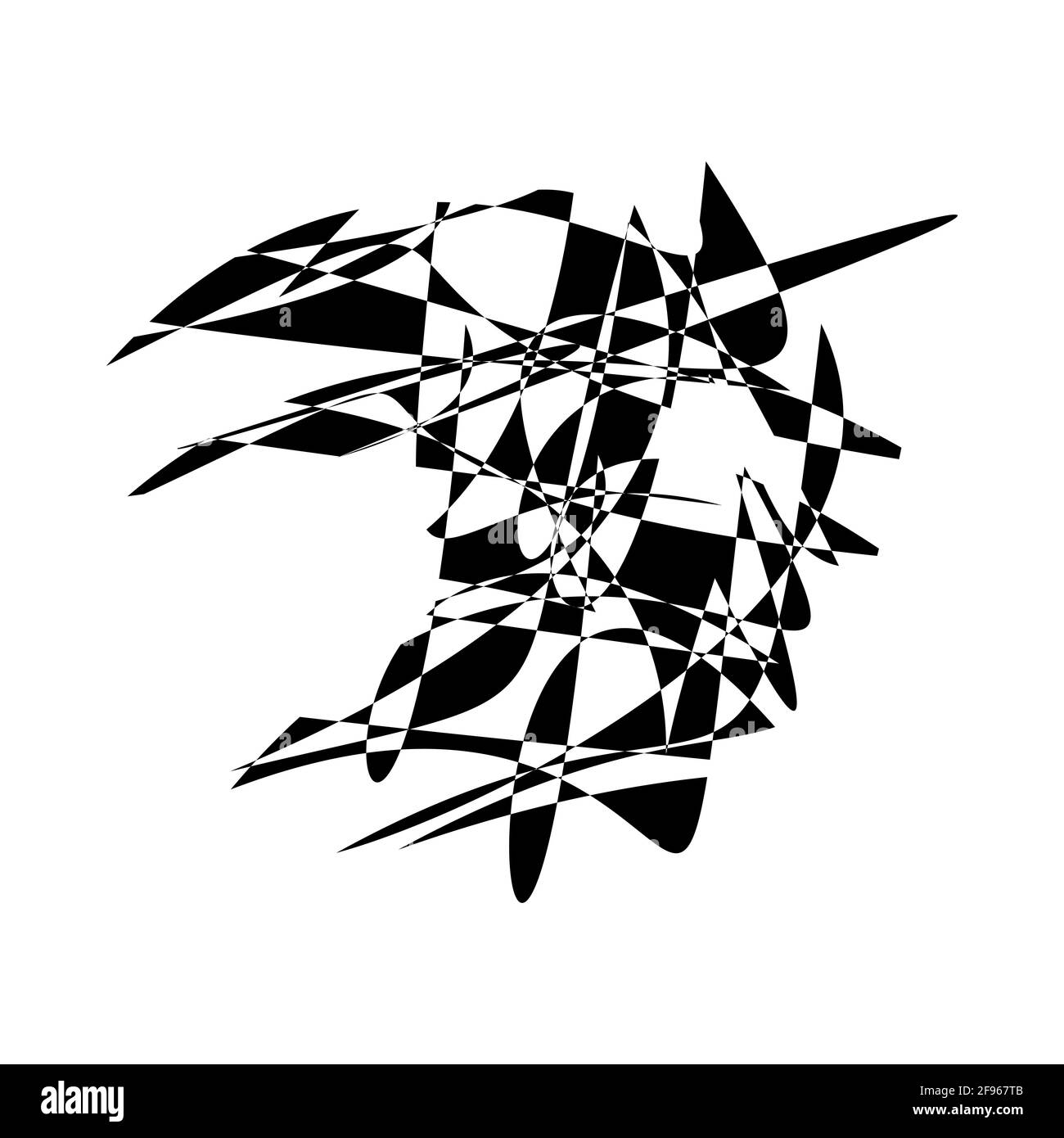 Strange Vector Shape isolated on white background. Geometric figure ...