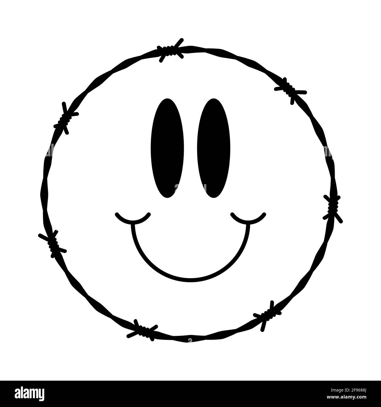 Strange Vector Smiley isolated on white background. Geometric figure ...