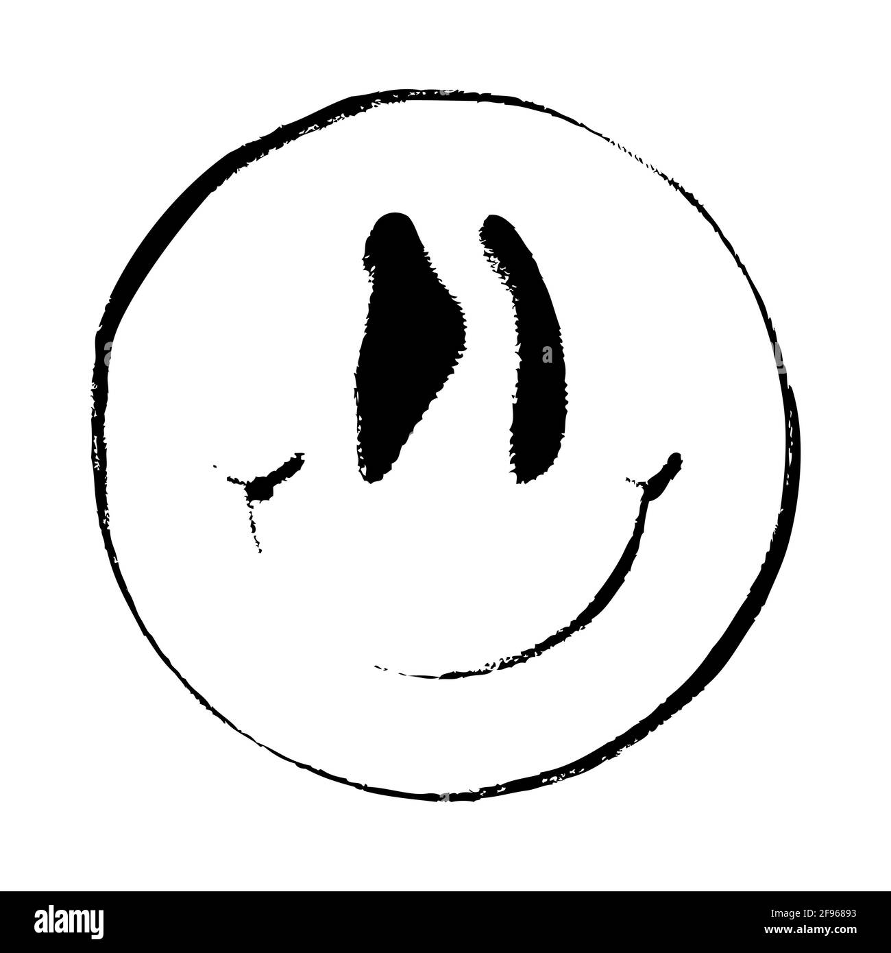 Strange Vector Smiley isolated on white background. Geometric figure ...