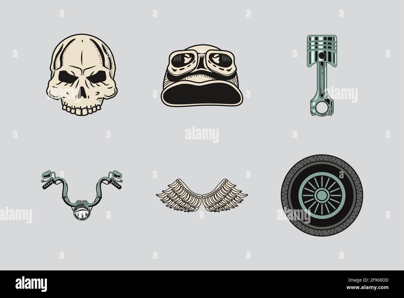 six biker patches Stock Vector Image & Art - Alamy