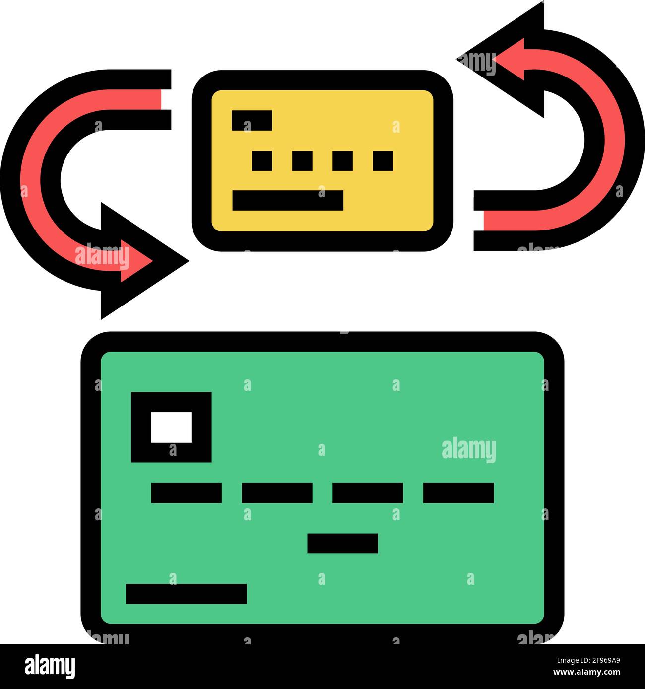 transfer card color icon vector illustration Stock Vector Image & Art ...