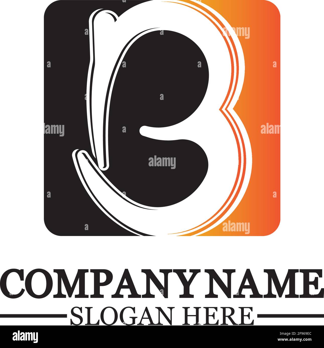 Abstract letter b logo vector. B logo symbol icon design template Stock ...